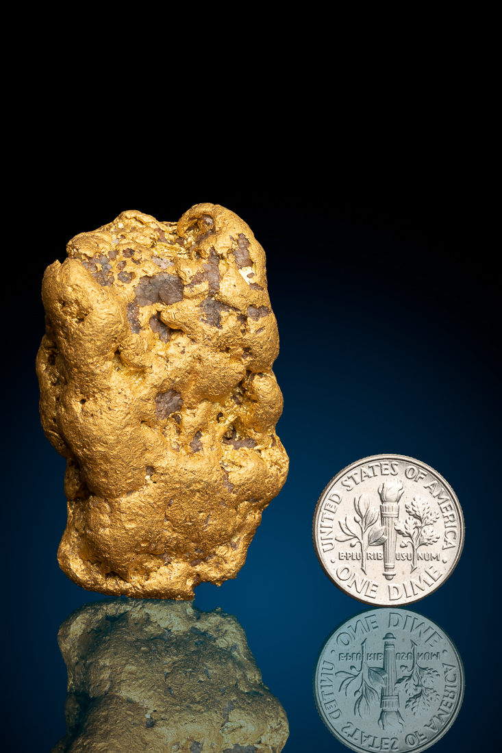 Very large Rectangular Gold Nugget from Sonora, Mexico - 3.78 Troy ...