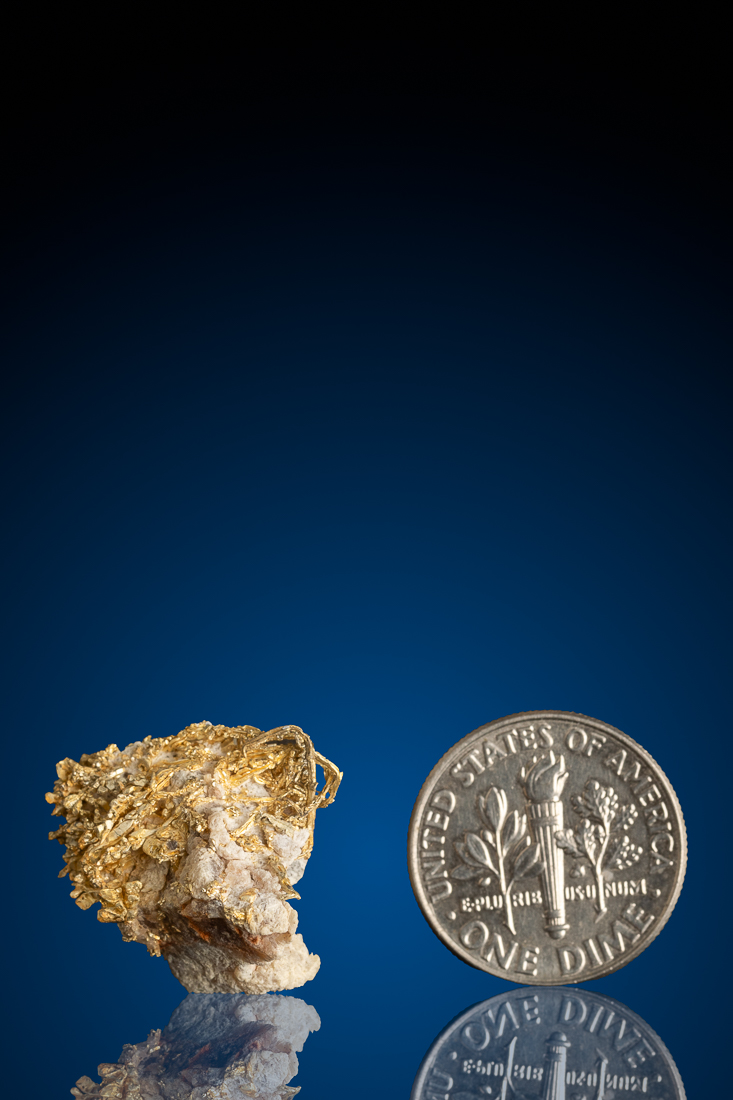 Exceptional and Rare Crystallized Wire Gold on Quartz - Montana - 5.35 ...
