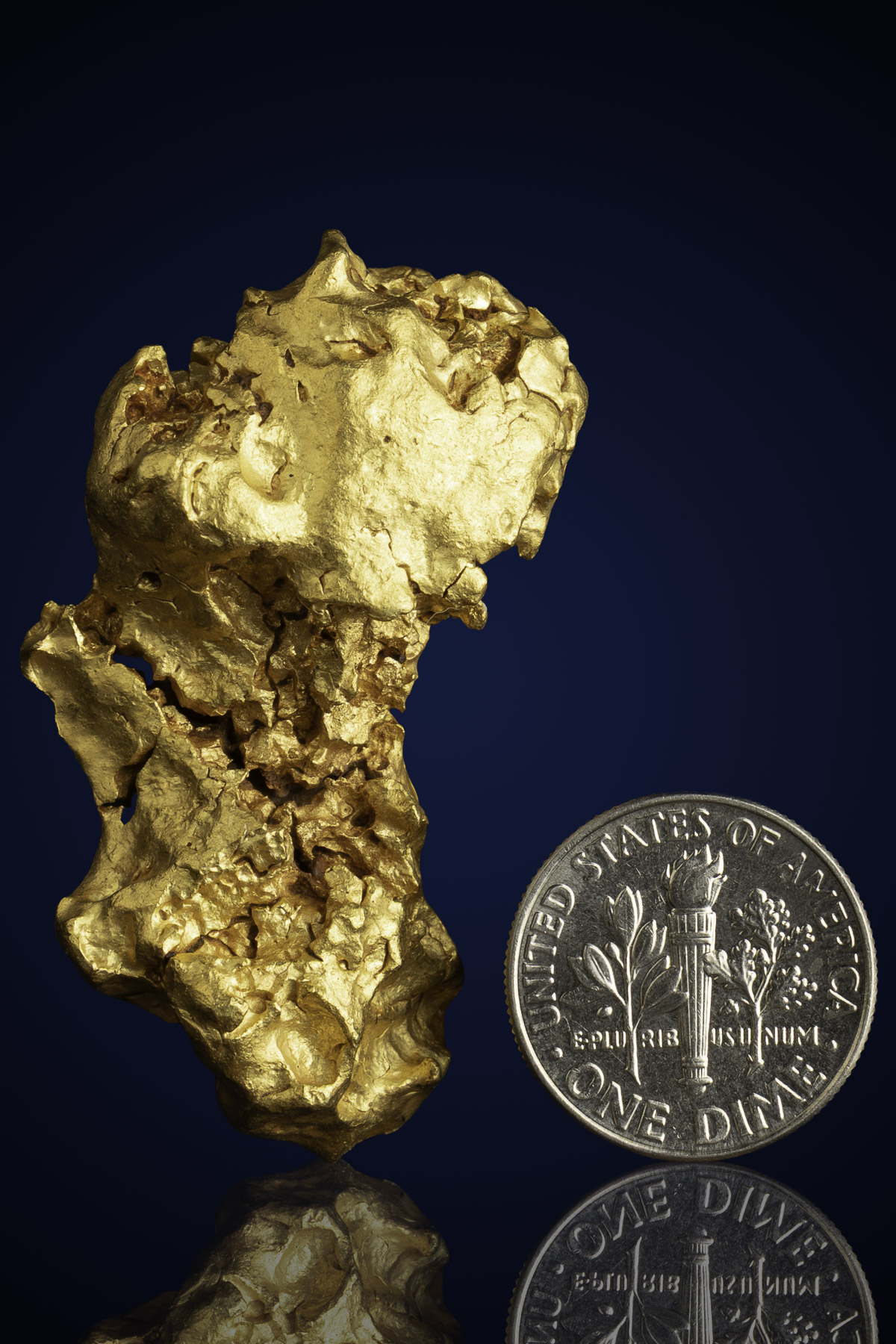 Large, Chunky Natural Gold Nugget - Golden Triangle, Australia - 73.2 ...