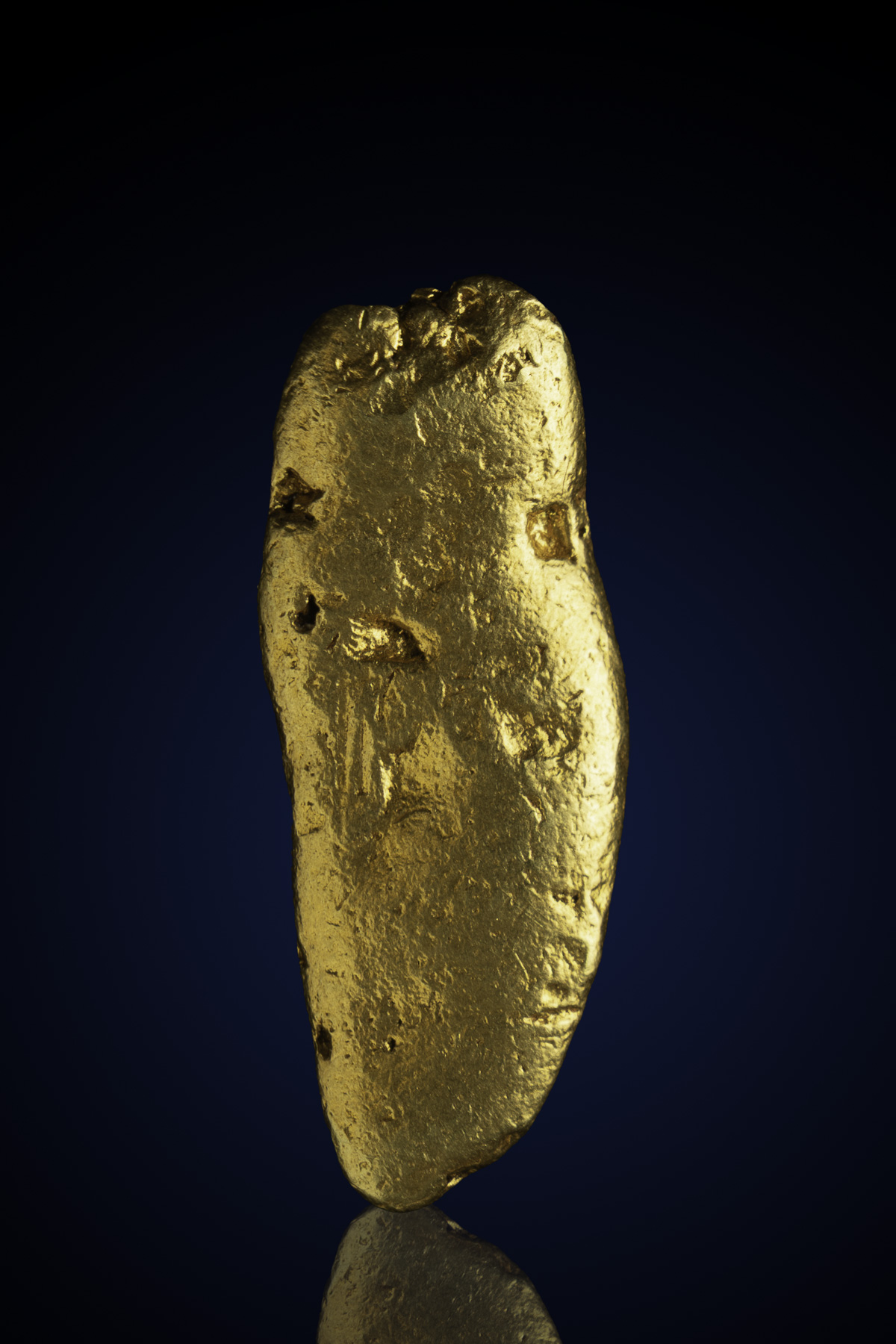 Shiny, Elongated Natural Gold Nugget - Auburn, CA - 15.73 Grams [GU151 ...