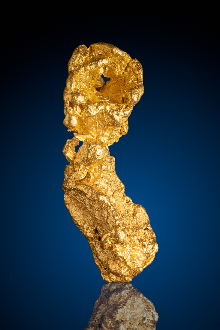 Lustrous Rare Elongate Natural California Gold Nugget - 19.58 grams ...